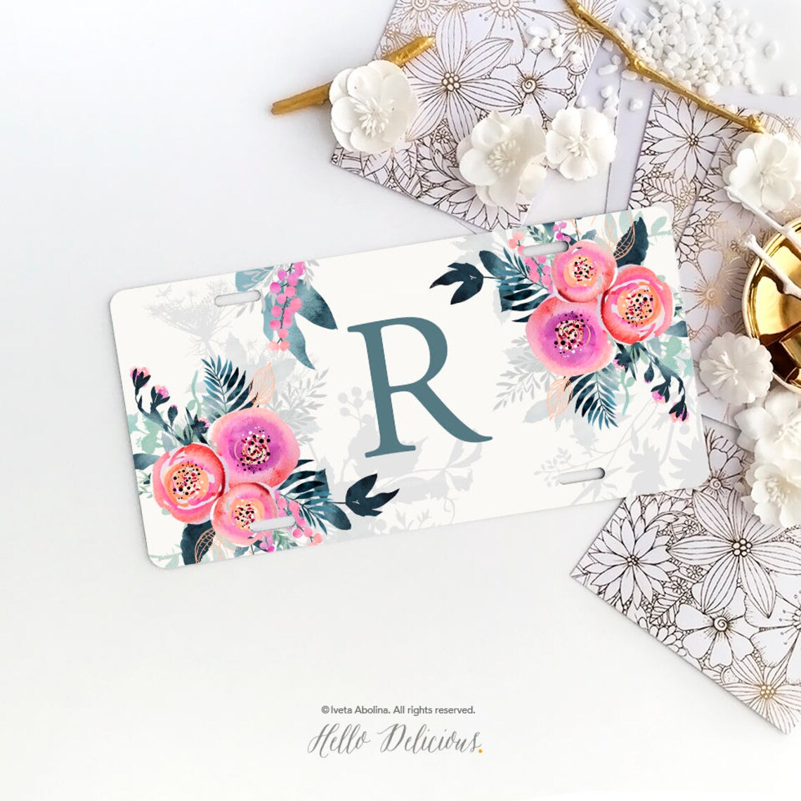 Personalized Car License Plate Monogrammed License Plate Frame - Etsy