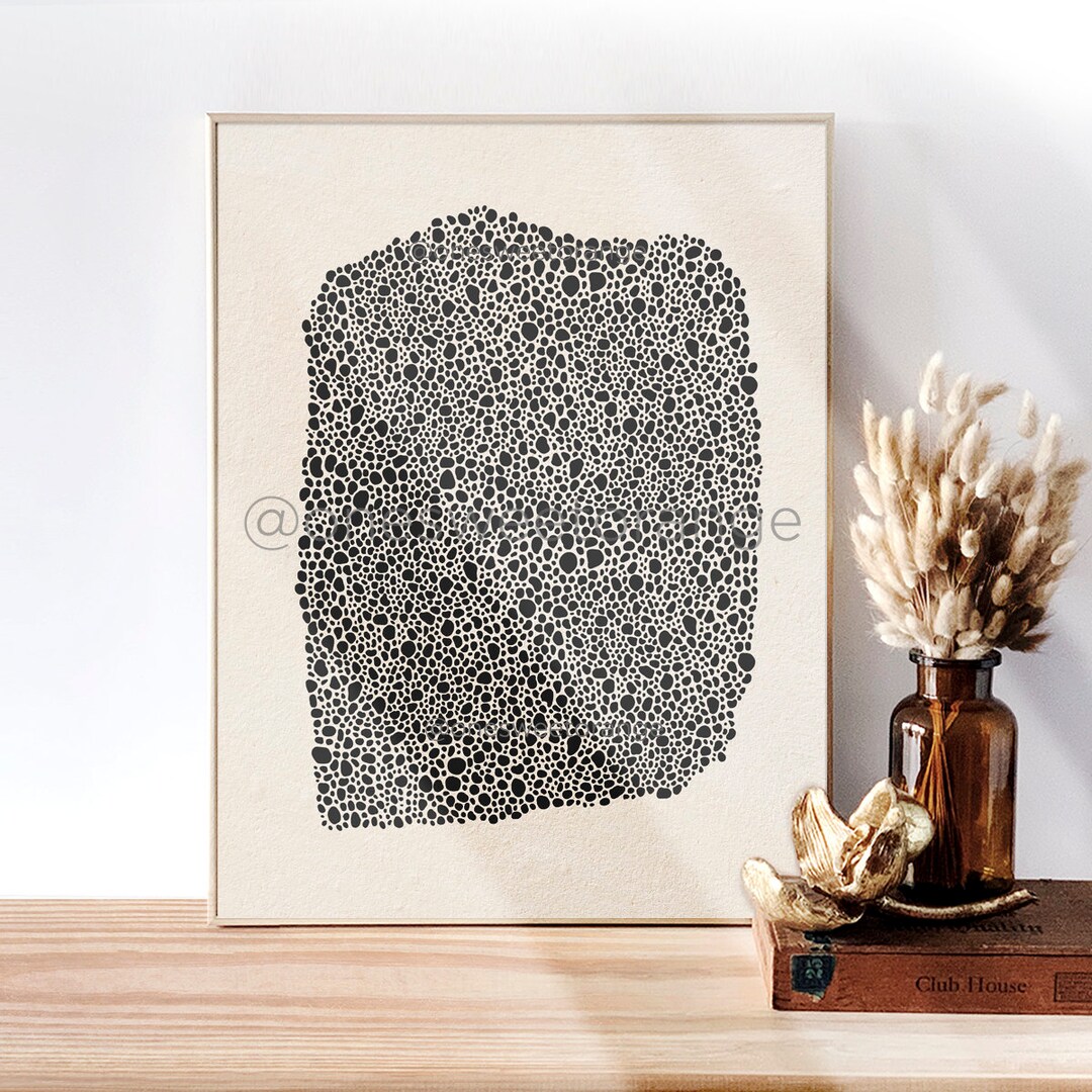 Pebbles Minimalist Art Line Art Poster Line Drawing Print Line Art ...