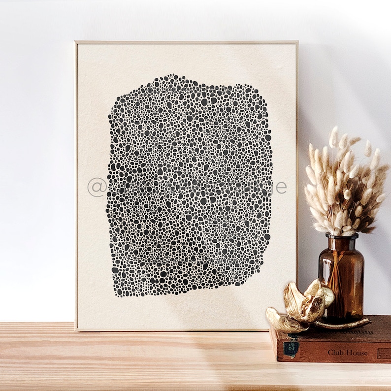 Pebbles Minimalist Art Line Art Poster Line Drawing Print Line Art ...