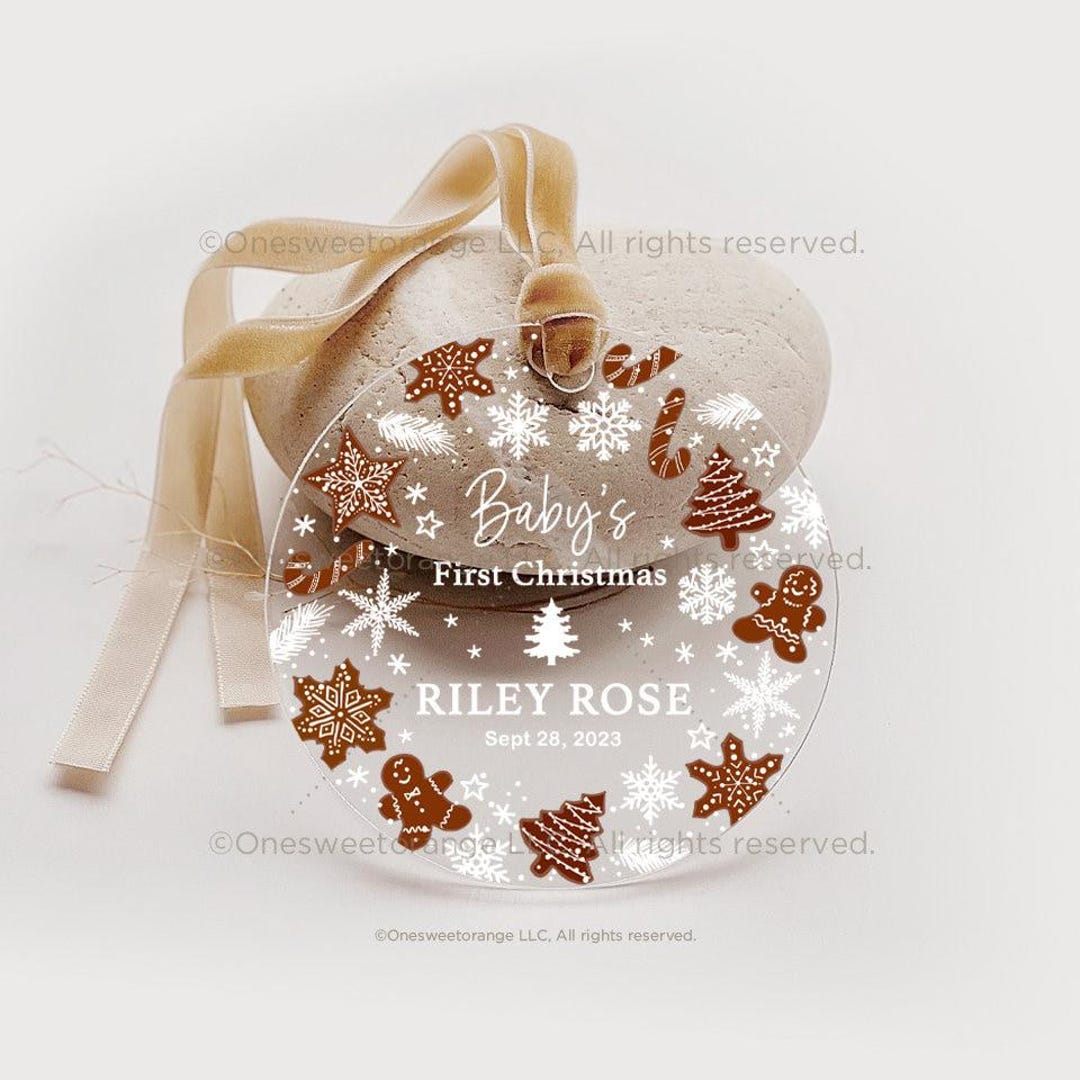 Baby’s First Christmas Ornament New Baby Gift Acrylic Baby Ornament ...