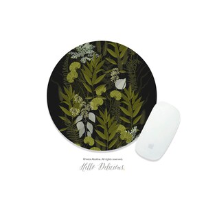 Mouse Pad Spring Greenery Mouse Pad Fern Mouse Pad Office Mouse Pad ...