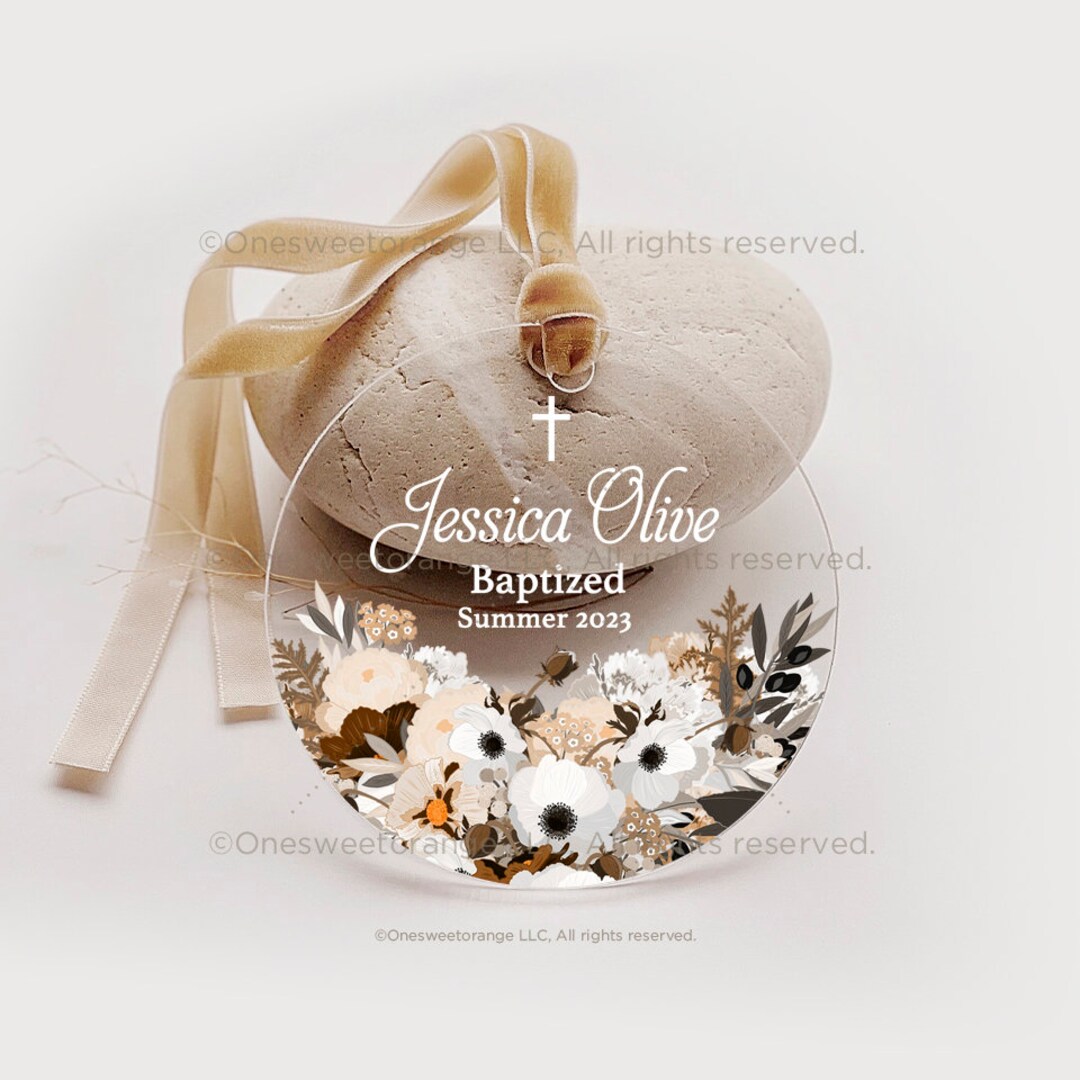 Christening Keepsake Baptism Gift Personalized Cross Acrylic - Etsy