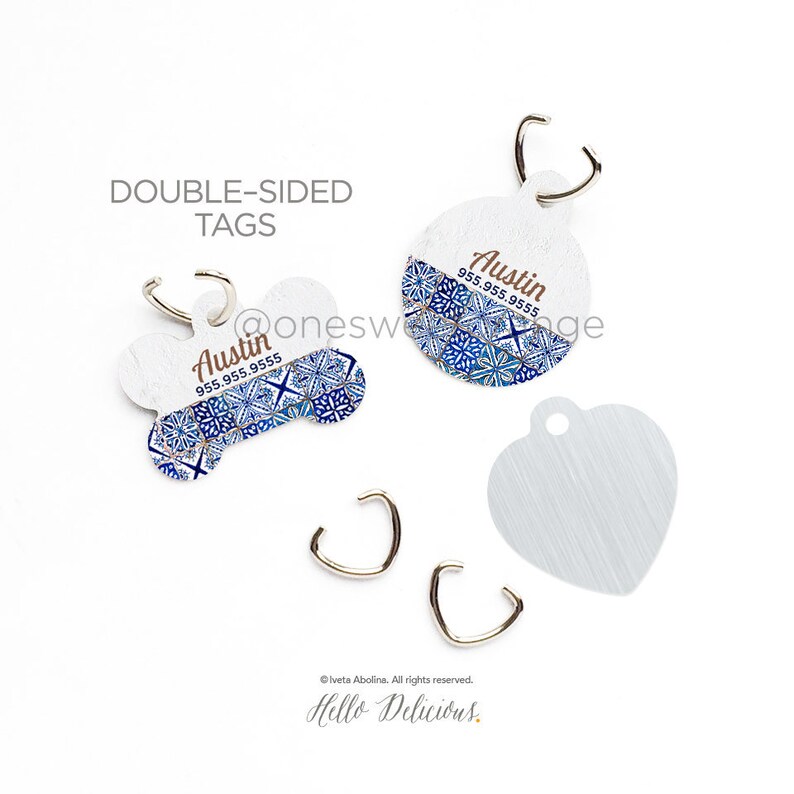 Dog Tag Pet ID Tag Custom Pet Tag Personalized Dog Tag Blue - Etsy