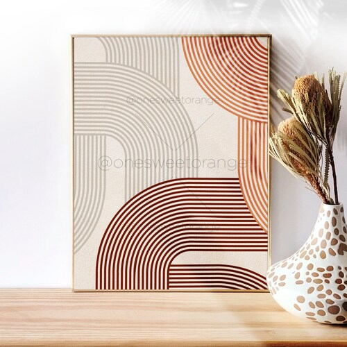 Geometric Minimalist Art Line Art Poster Line Drawing Print - Etsy