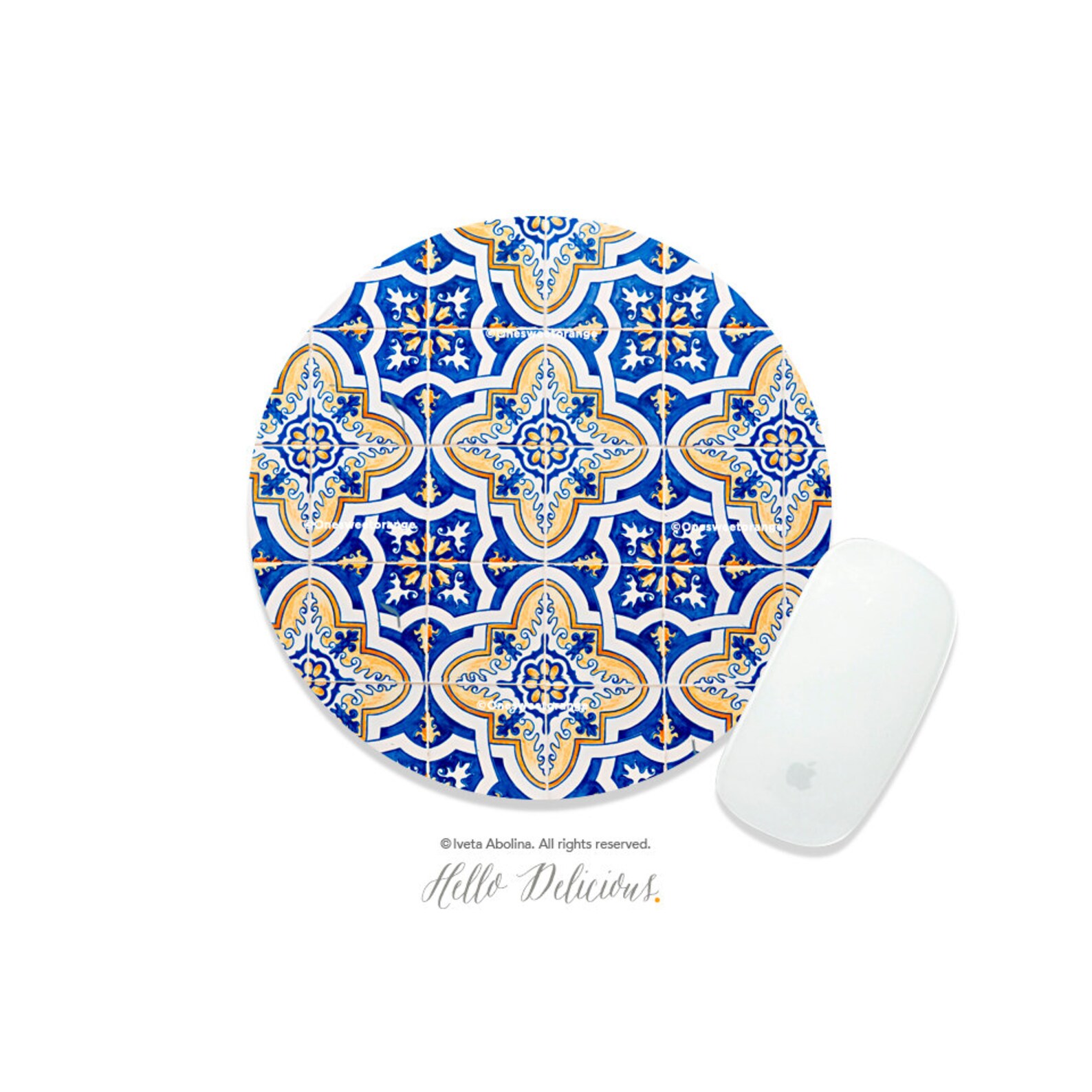 Mouse Pad Portuguese Tile Mouse Pad Tile Mouse Pad Office Mouse Pad ...