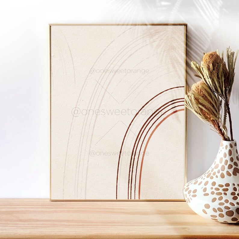 Mid-century Faded Arches Art Minimalist Line Art Terra Arches - Etsy