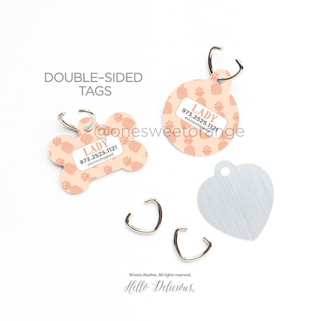 Pineapple Dog Tag Collar Tag Dog Tags for Dogs Dog ID Tag Dog Tag Dog ...