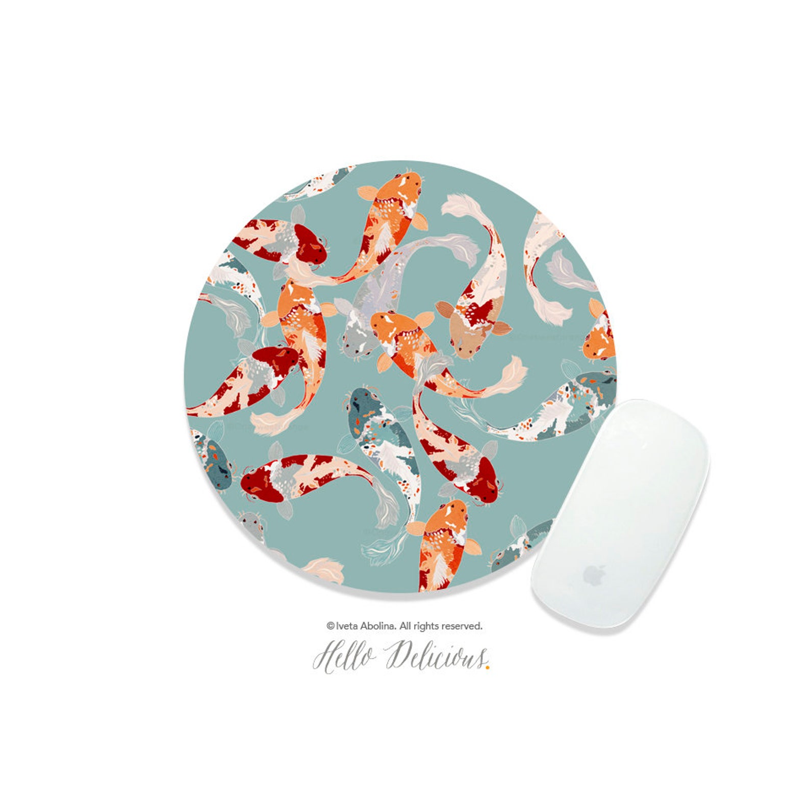 Mouse Pad Koi Fish Mouse Pad Mouse Pad Office Mouse Pad - Etsy