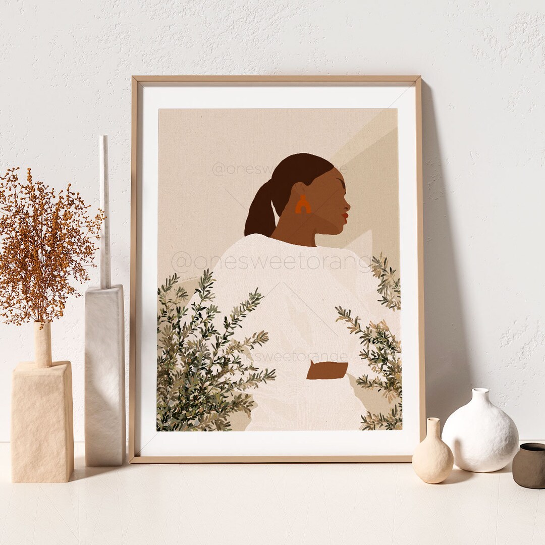 Girl Modern Wall Art Girl Illustration Print Modern Art Girl Art Poster ...