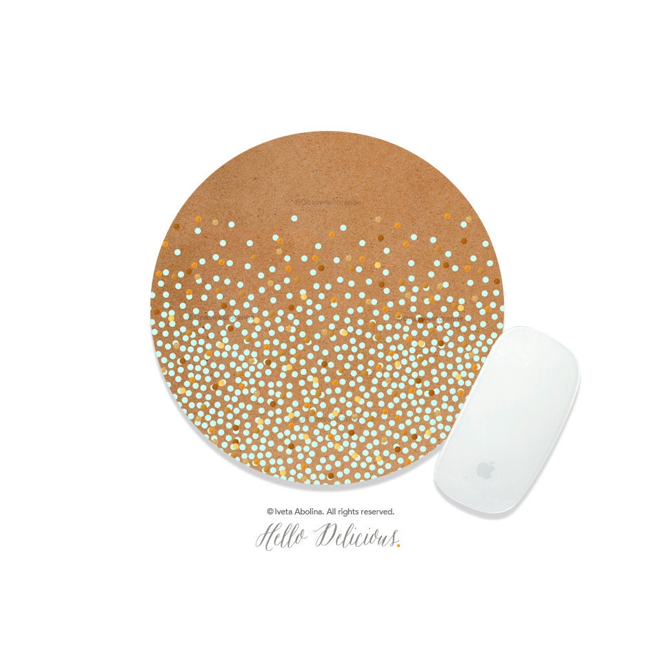 Mouse Pad Gold Polka Dots Mouse Pad Dotted Mouse Pad Office - Etsy UK