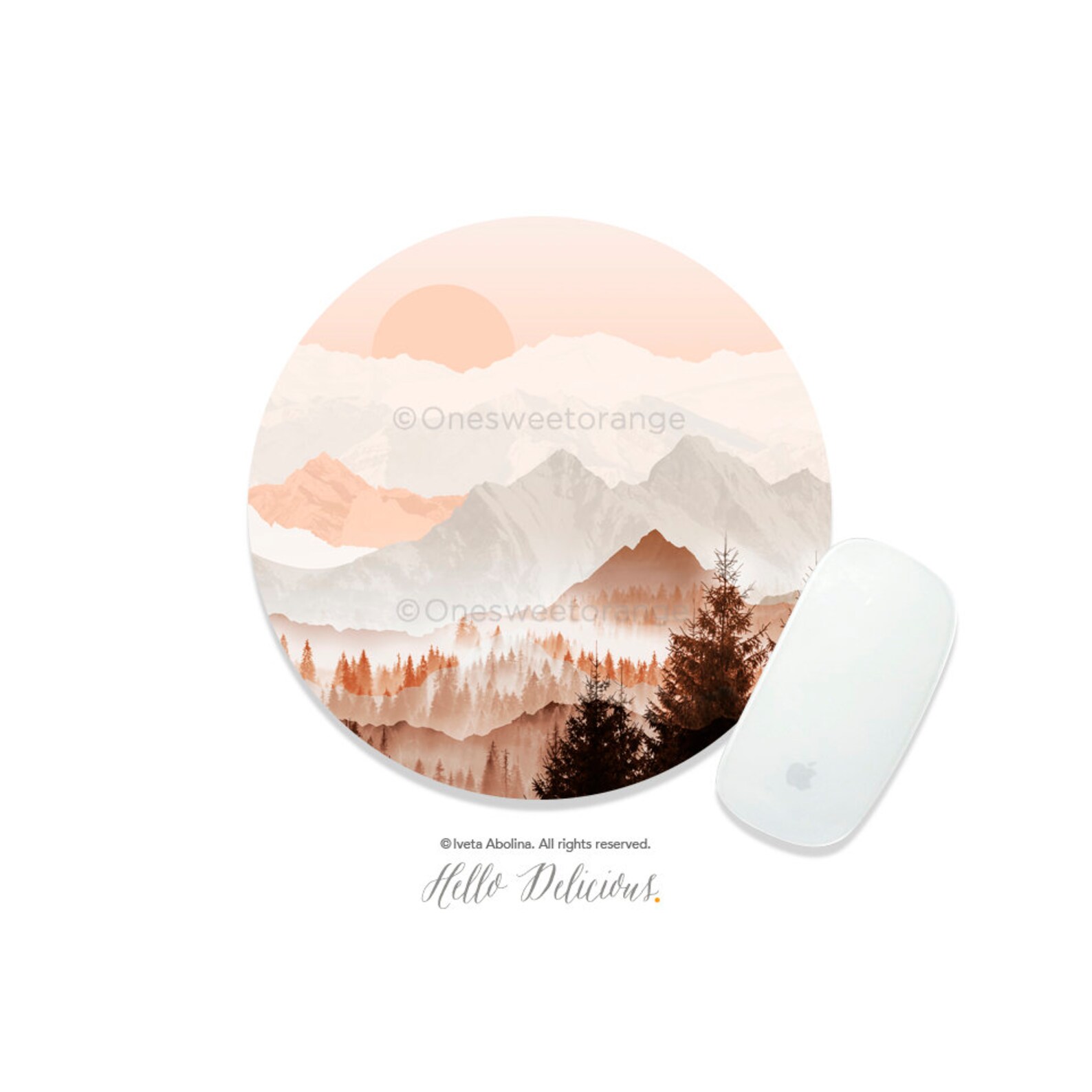 Mouse Pad Mountain Mouse Pad Forest Mouse Pad Office Mouse Pad ...