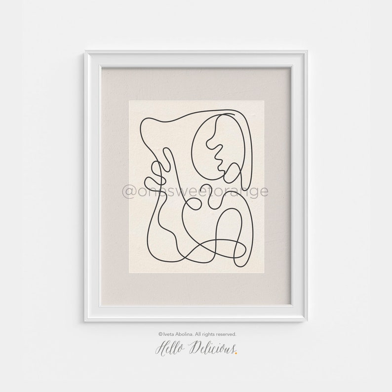 Wall Art Minimalist Art Line Art Poster Line Drawing Print Line Art ...