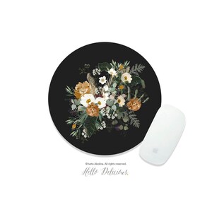 Mouse Pad Peony Fern Mouse Pad Floral Mouse Pad Office Mouse Pad ...