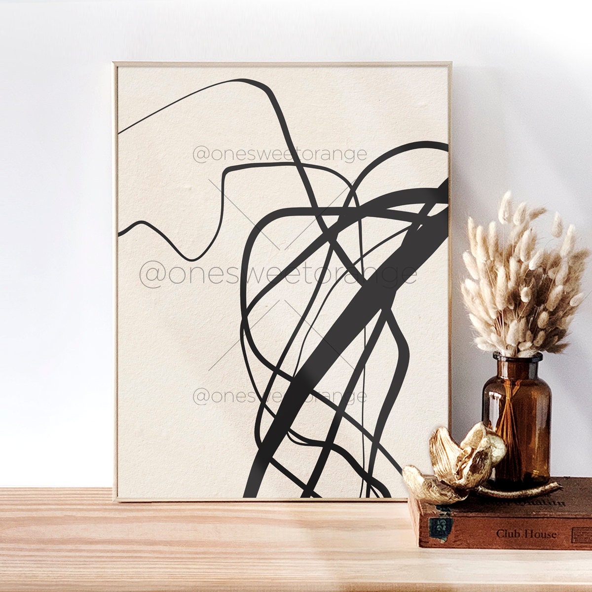 Organic Minimalist Art Line Art Poster Line Drawing Print Line - Etsy