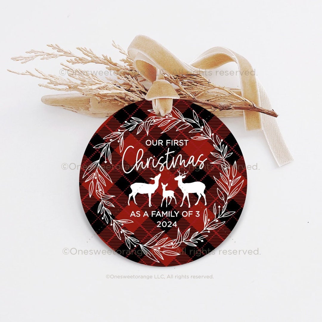 Family of 3 Christmas Ornament New Family Ornament First Christmas as A ...