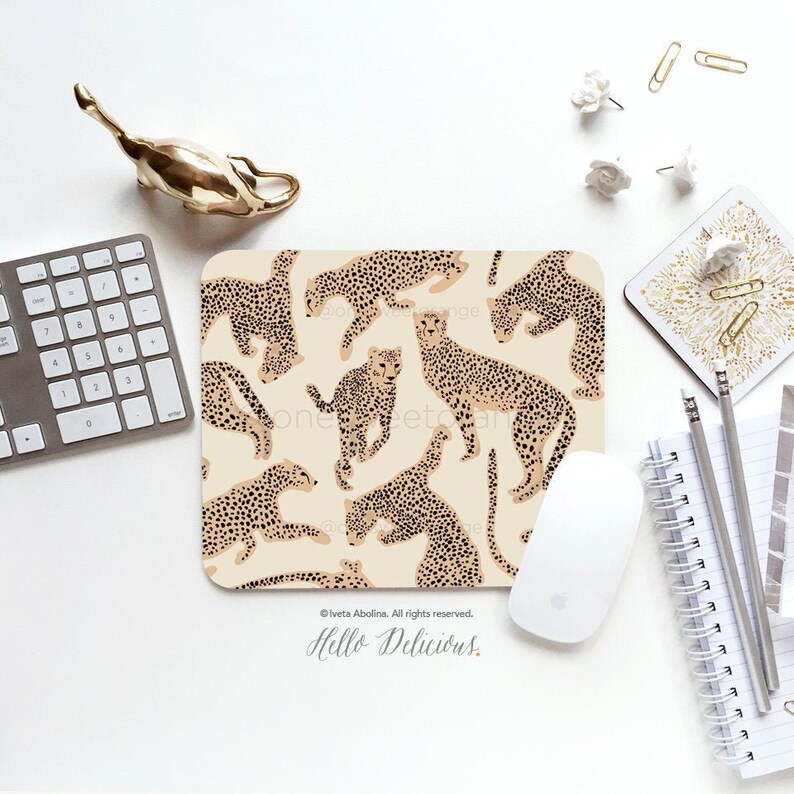Mouse Pad Cheetah Mouse Pad Cheetah Mouse Pad Office Mouse Pad | Etsy