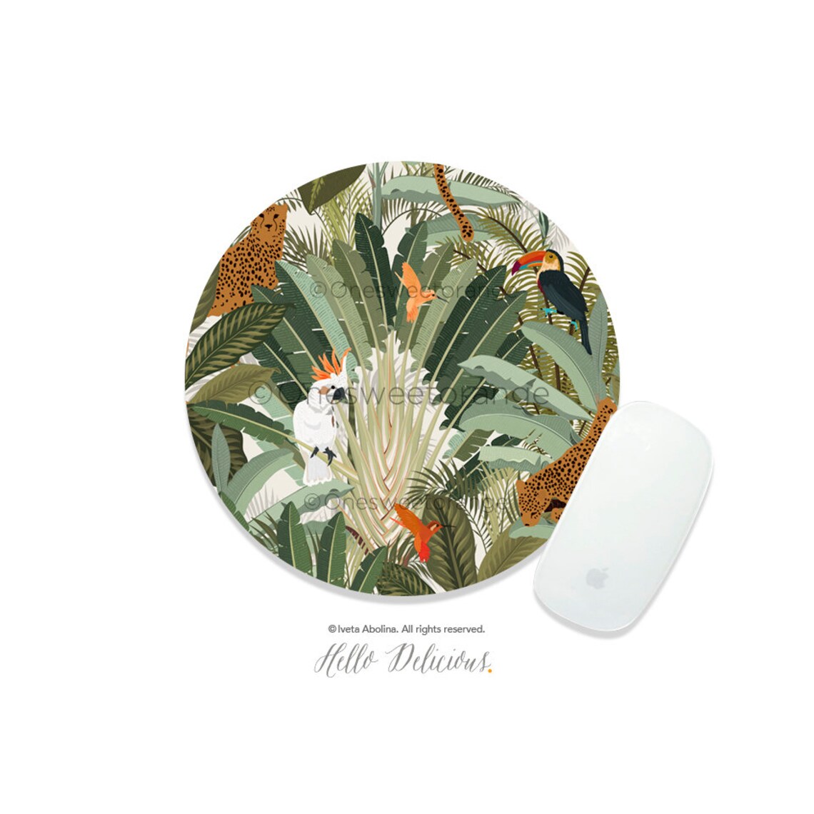 Mouse Pad Tropical Mouse Pad Tropical Mouse Pad Office Mouse | Etsy