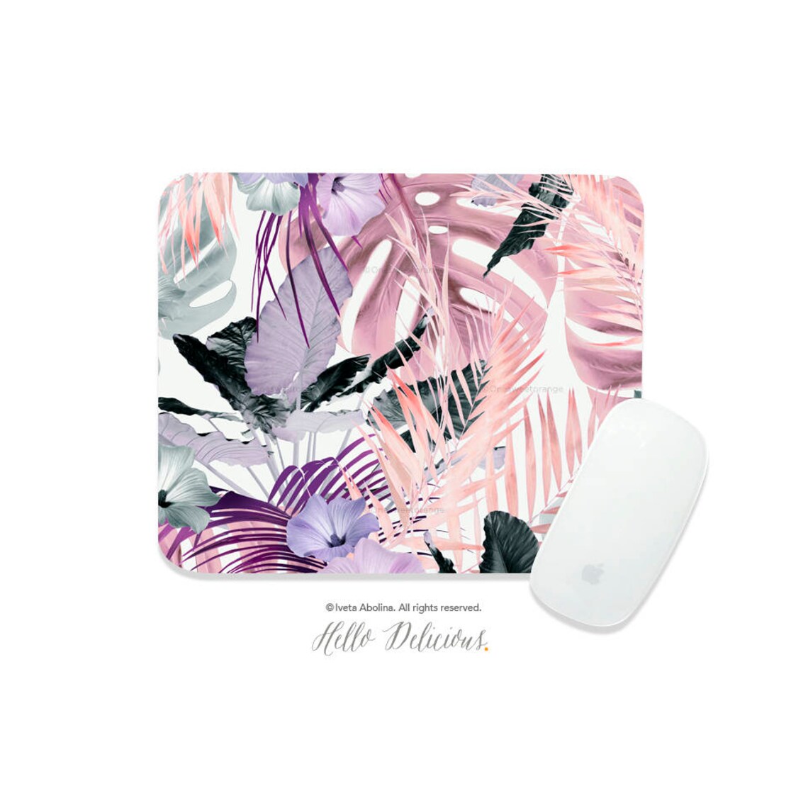 Mouse Pad Tropical Leaves Mouse Pad Tropical Mouse Pad Office - Etsy