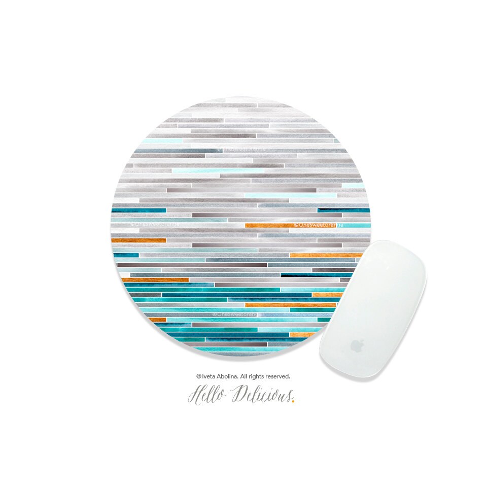 Mouse Pad Watercolor Mouse Pad Geometric Mouse Pad Office - Etsy