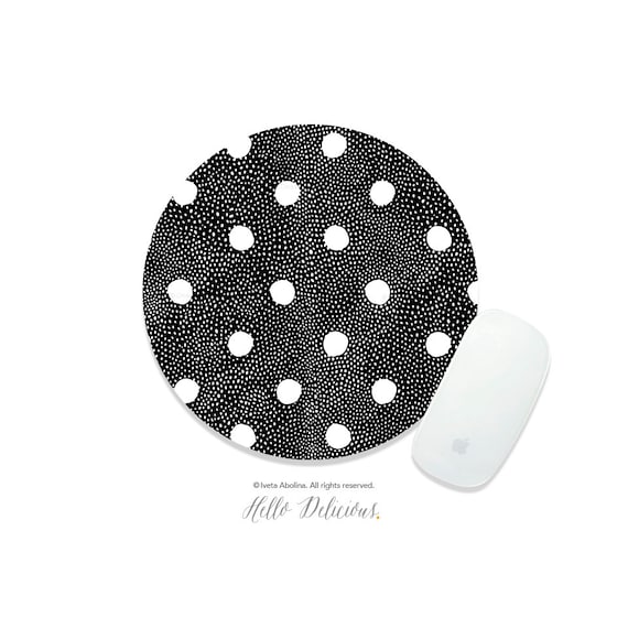 Mouse Pad Polka Dots Mouse Pad Dotted Mouse Pad Office Mouse | Etsy