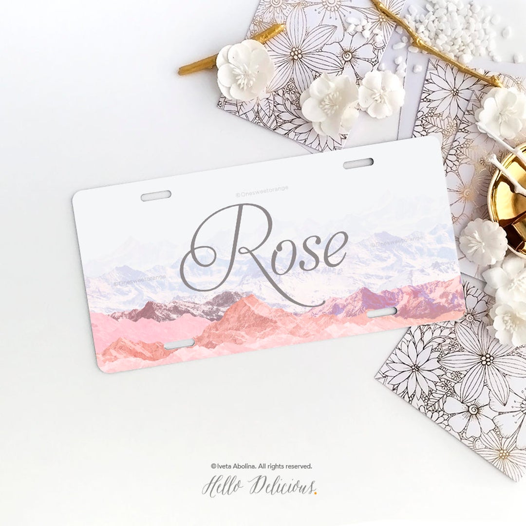 Mountains Personalized Car License Plate Monogrammed Rockies License ...