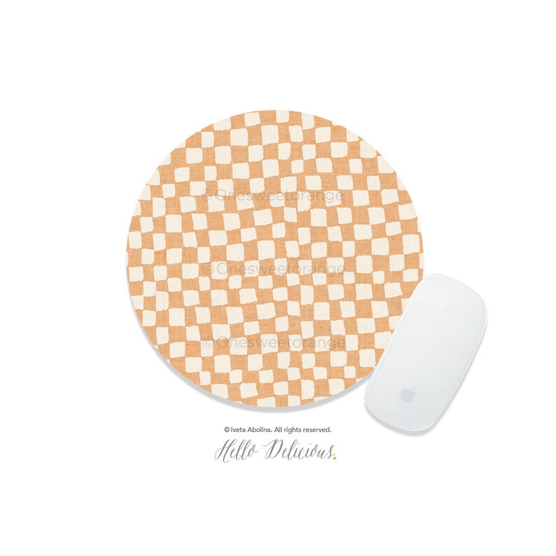 Mouse Pad Check Checker Tawny Mouse Pad Mouse Pad Office Mouse Pad ...