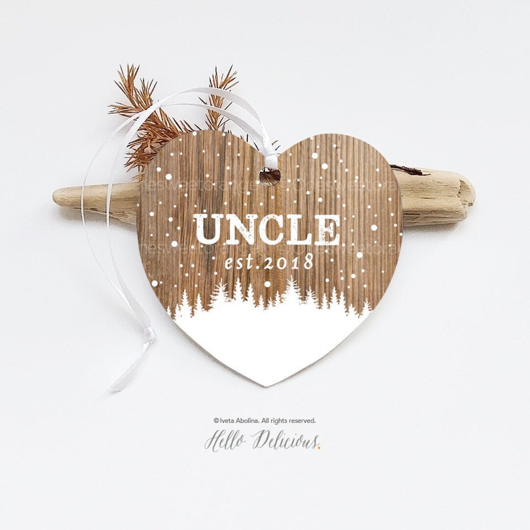 Uncle Christmas Ornament Forest Snow Uncle Gift New Uncle Gift for ...