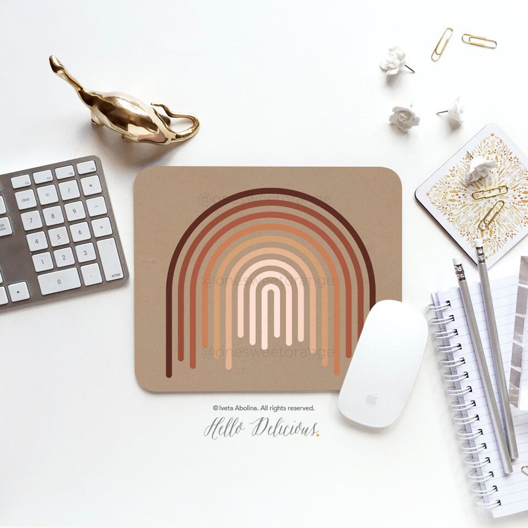 Dripping Terra Arches Mouse Pad Line Art Mouse Pad Rainbow Mouse Pad ...