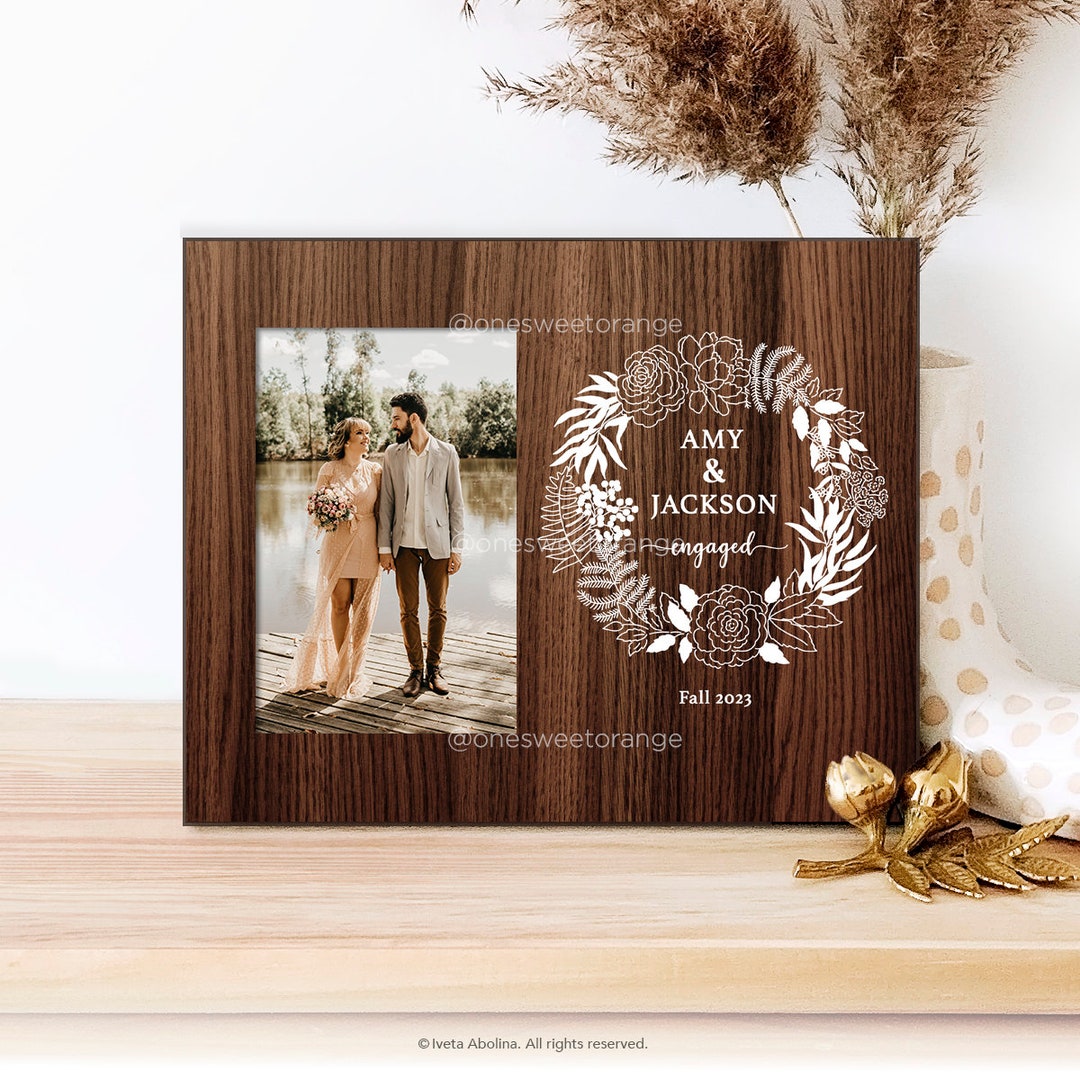 Engaged Picture Frame Personalized Engagement Frame Engagement Frame ...