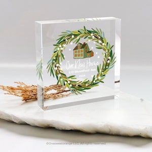 Our New Home Plaque Housewarming Gift Panel Personalized Christmas New ...