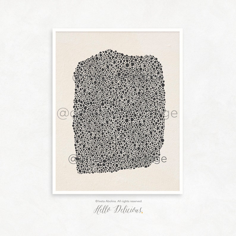 Pebbles Minimalist Art Line Art Poster Line Drawing Print Line Art ...