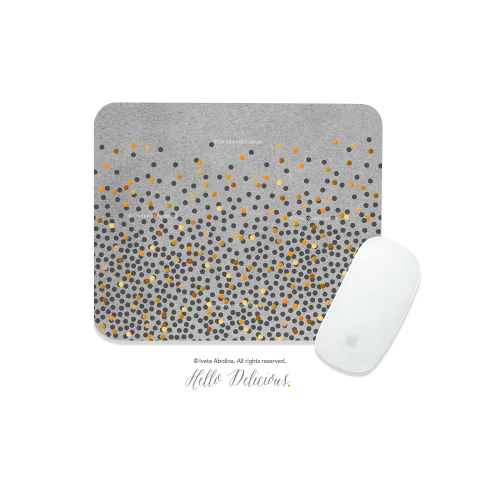 Mouse Pad Polka Dots Mouse Pad Dotted Mouse Pad Office Mouse - Etsy