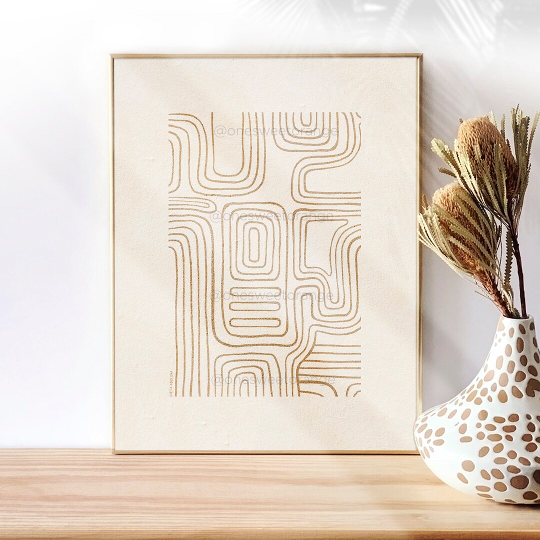 Geometric Print Minimalist Art Line Art Poster Line Drawing Print Line ...