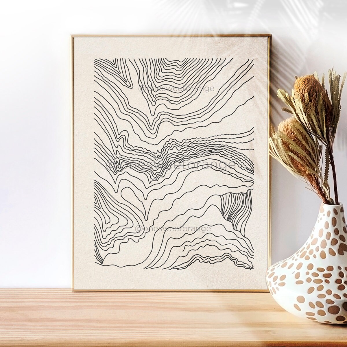 Organic Minimalist Art Line Art Poster Line Drawing Print Line Art ...