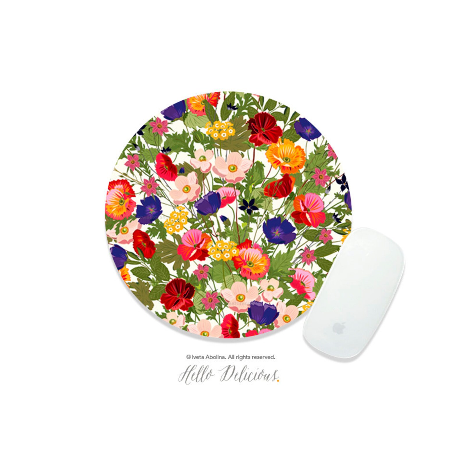 Mouse Pad Floral Summer Mouse Pad Floral Mouse Pad Office - Etsy