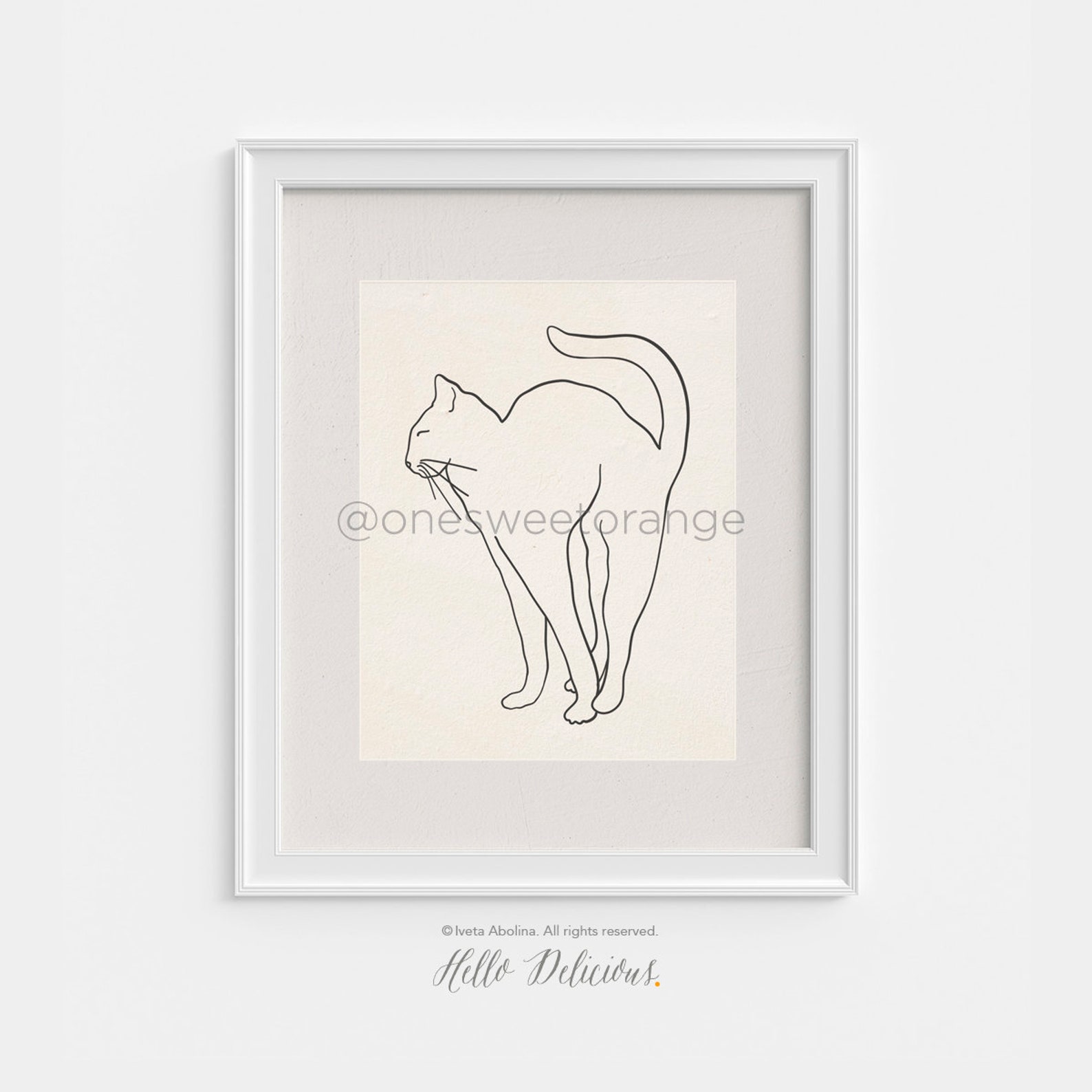 Cat Minimalist Art Line Art Poster Cat Line Drawing Print Line - Etsy