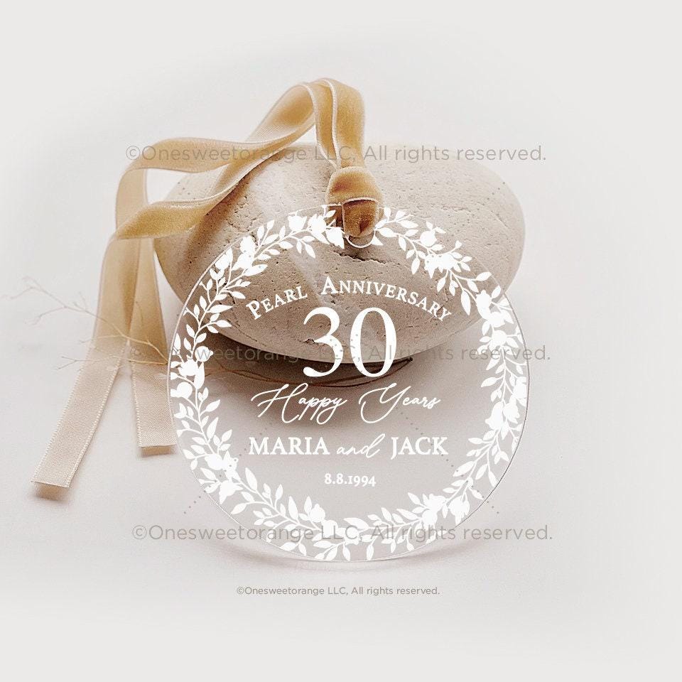 Pearl Anniversary Ornament 30th Wedding Anniversary Gift Christmas Gift ...