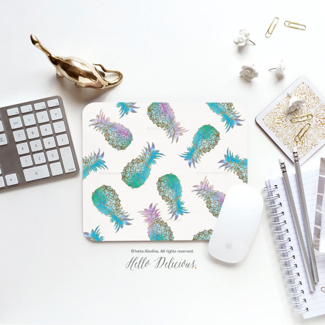 Mouse Pad Pineapple Mouse Pad Tropical Mouse Pad Office Mouse Pad ...