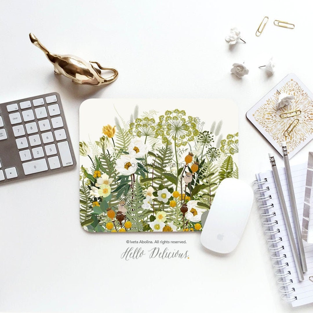 Mouse Pad Meadow Home Office Mouse Pad Floral Mouse Pad Mouse Pad ...