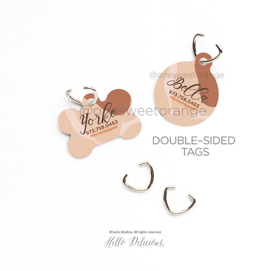 Dog Tag Minimalist Dog Tag Terra Pet ID Tag Pet Tag Personalized Dog ...