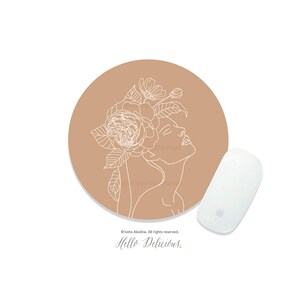 Line Art Mouse Pad Minimalist Mouse Pad Christmas Gift Coworker Gift ...