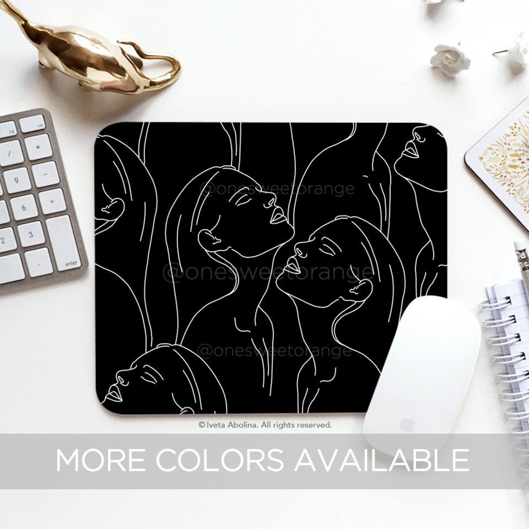 Line Art Mouse Pad Minimalist Mouse Pad Christmas Gift Coworker Gift ...