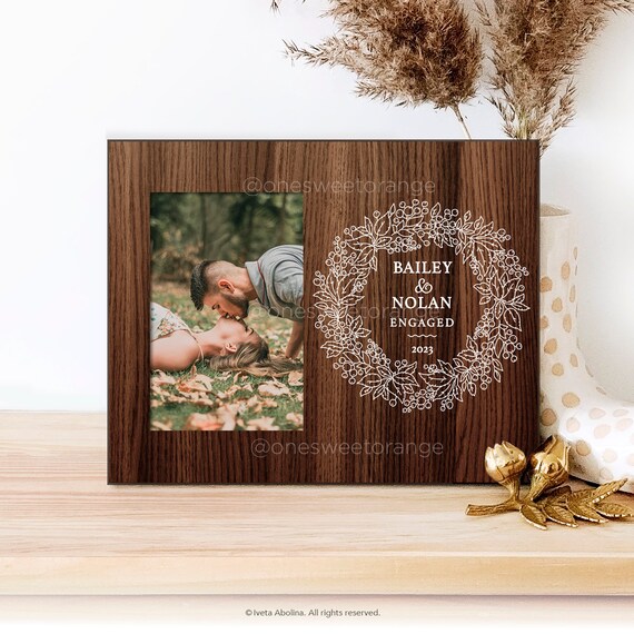 Engaged Picture Frame Personalized Engagement Frame Engagement Frame Personalized Engagement Gift Newly Engaged Gifts She Said Yes Gift 23. Etsy