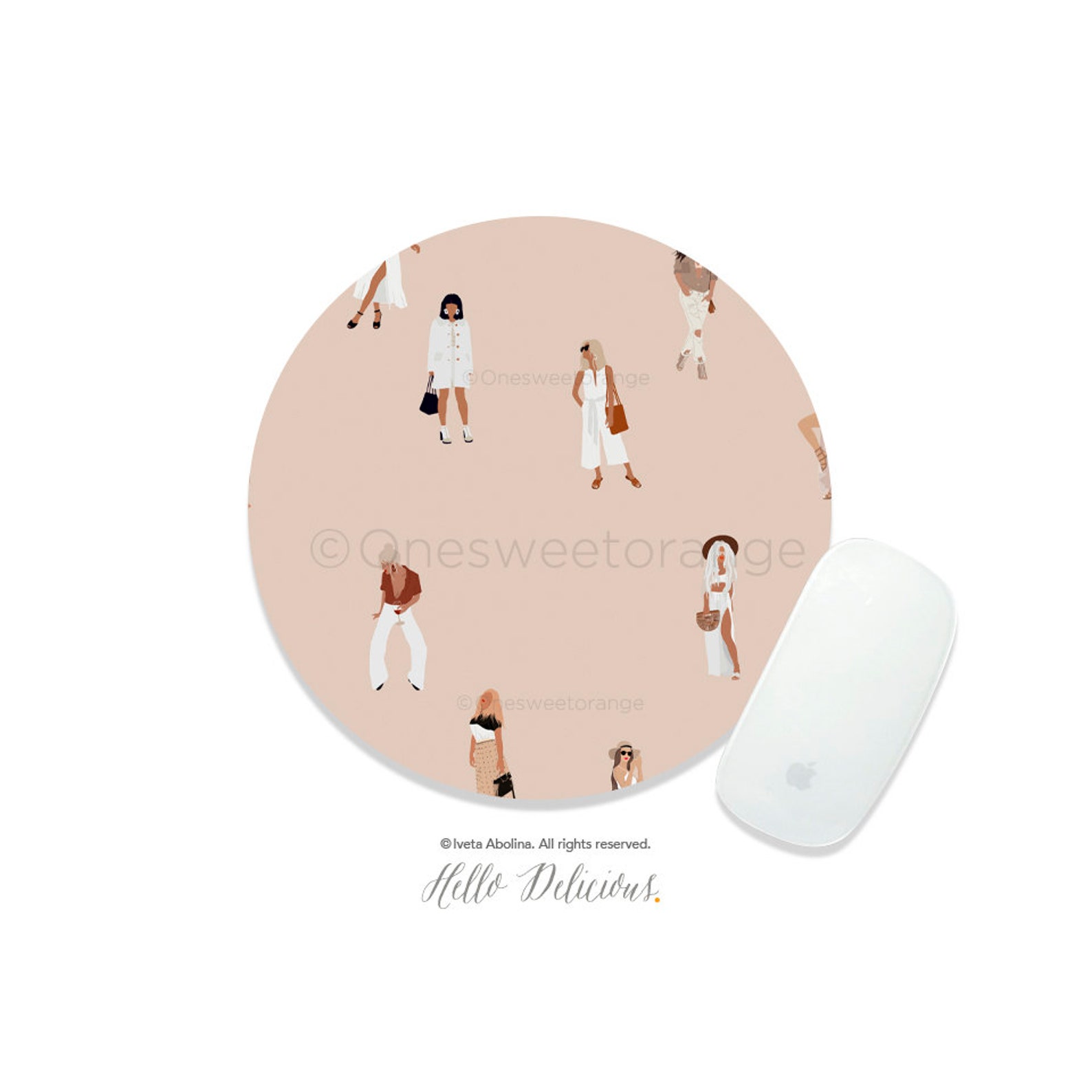 Mouse Pad Fashion Girl Mouse Pad Line Art Mouse Pad Office Mouse Pad ...