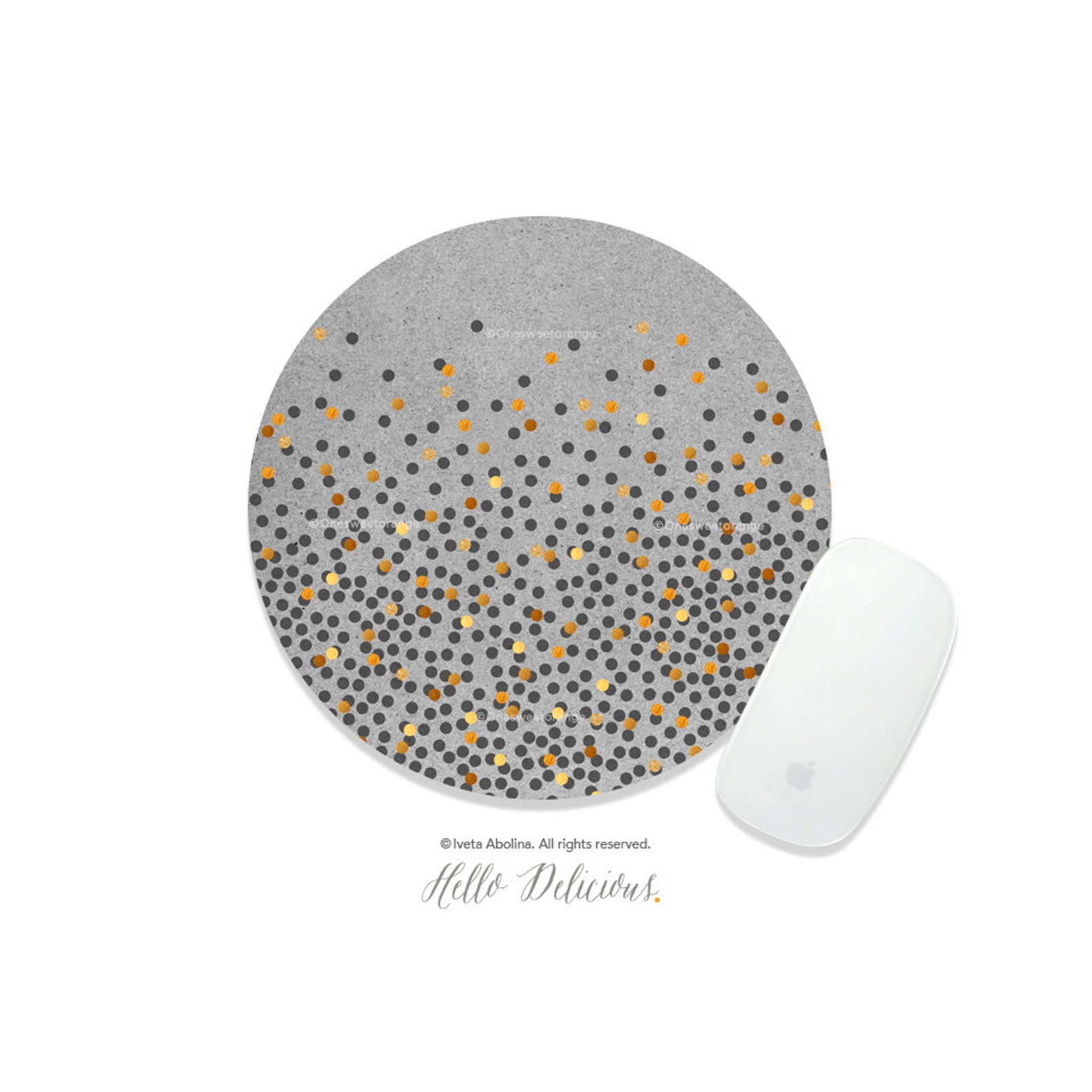 Mouse Pad Polka Dots Mouse Pad Dotted Mouse Pad Office Mouse - Etsy