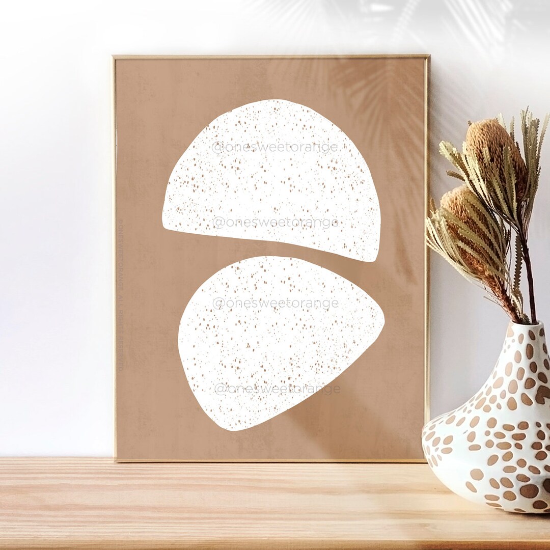 Speckled Pebbles Minimalist Art Line Art Poster Line Drawing Print Line ...