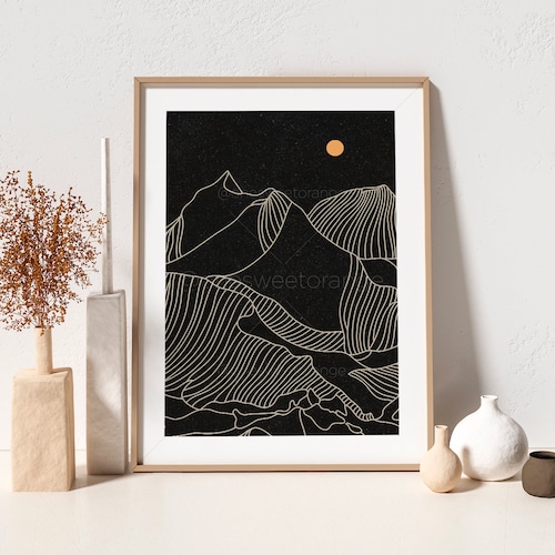 Geometric Minimalist Art Line Art Poster Line Drawing Print - Etsy