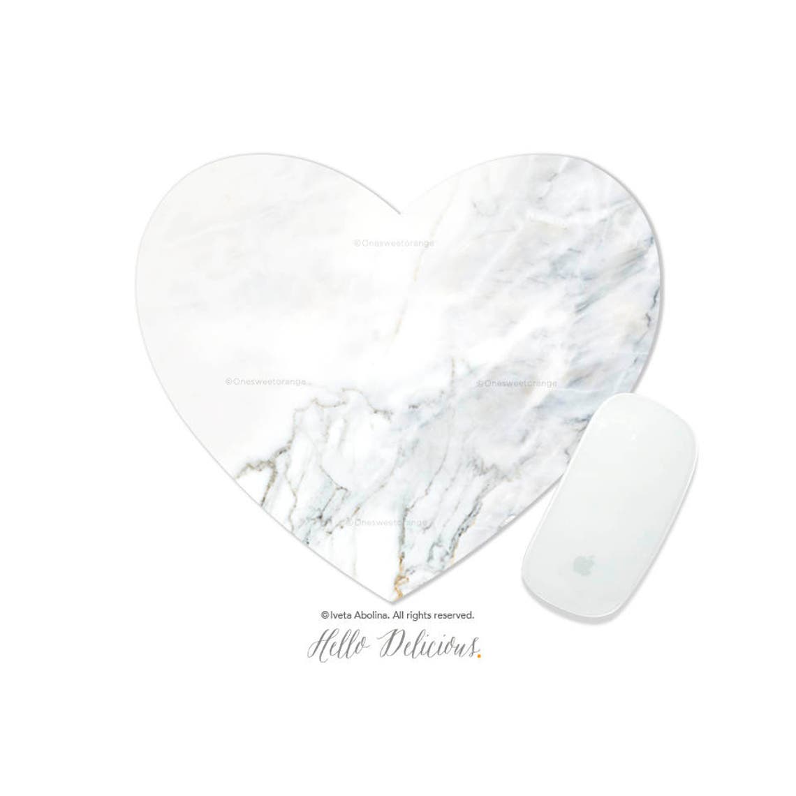 Mouse Pad White Marble Mouse Pad Marble Mouse Pad Office Mouse - Etsy