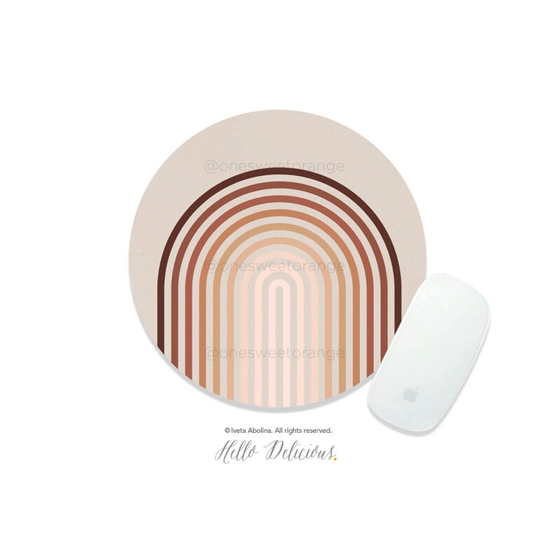 Line Art Mouse Pad Minimalist Mouse Pad Arches Mouse Pad | Etsy