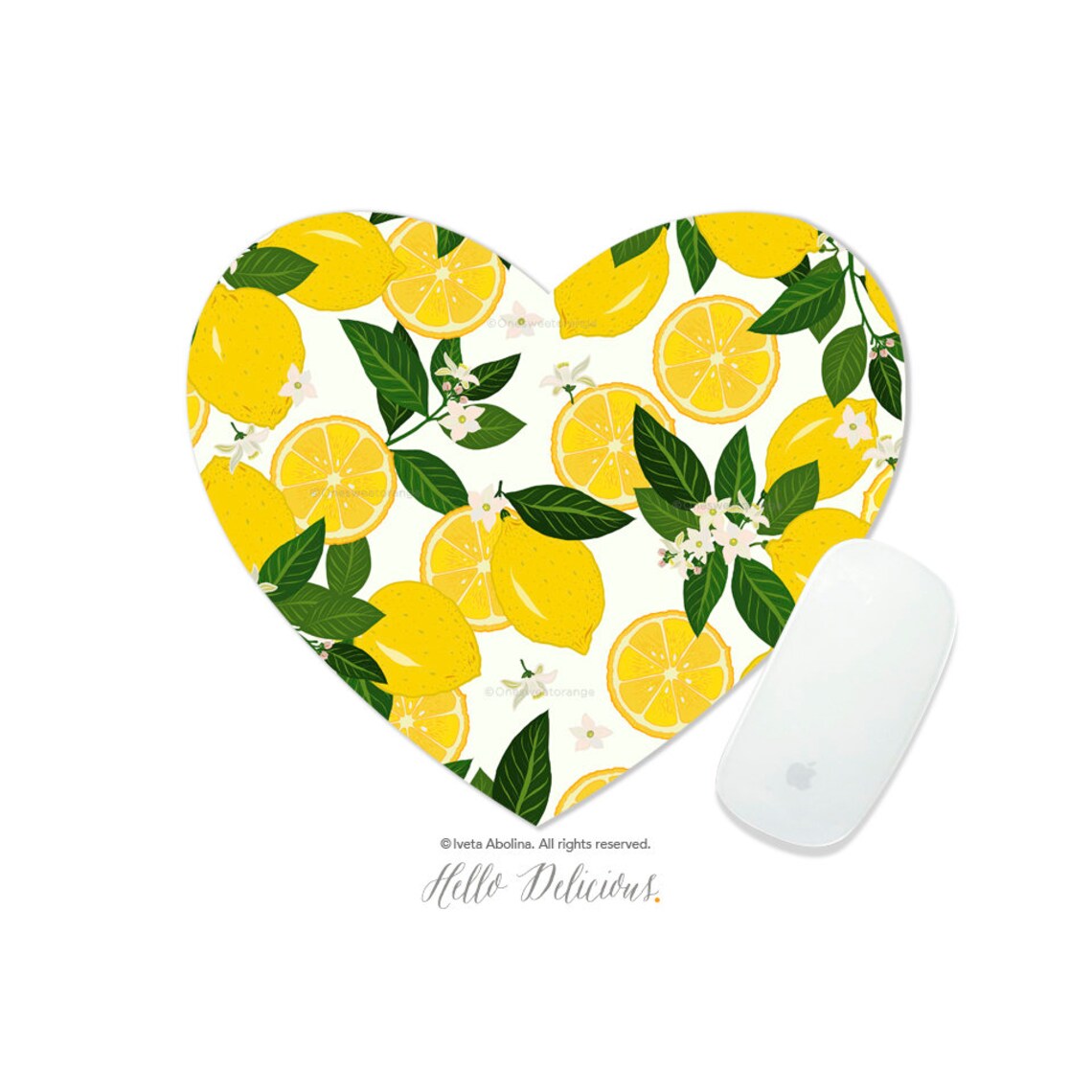 Mouse Pad Lemon Mouse Pad Lemon Bloom Mouse Pad Office Mouse | Etsy